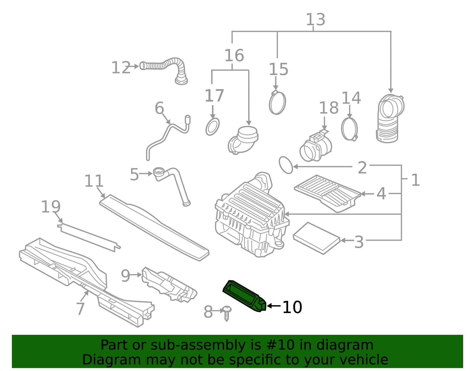 5Q0-129-618-N - Intake Tube - 2015-2020 Volkswagen | World VW Parts