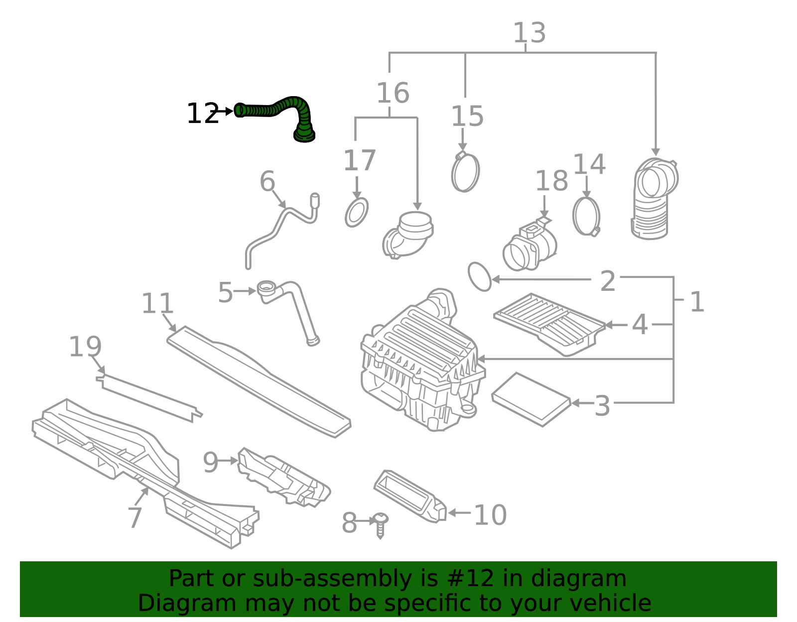 2019-2025 Volkswagen Vent Tube 06K-103-210-D | OEM Parts Online