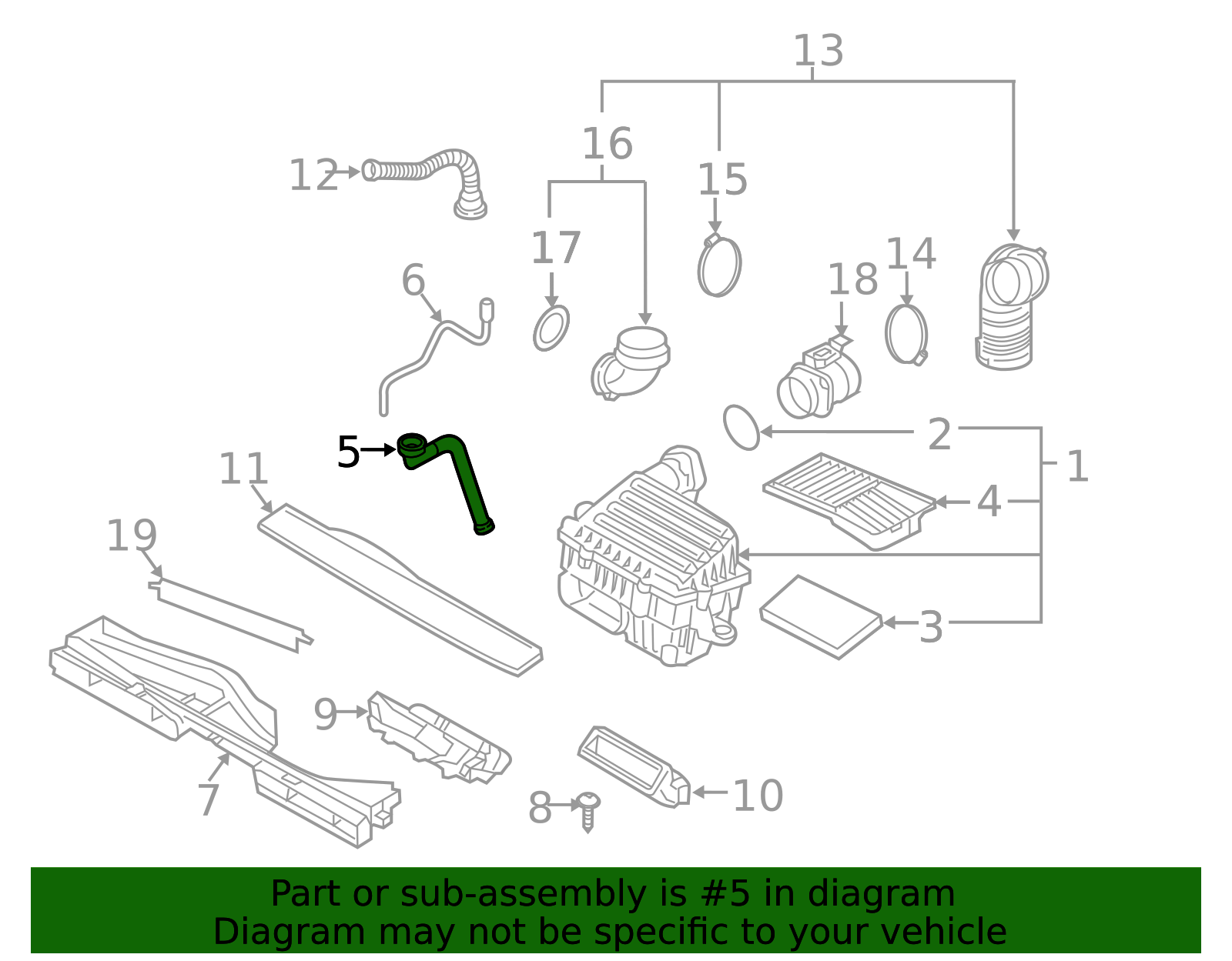 5Q0-129-637-C - Volkswagen Drain Hose 2015-2025 Volkswagen ...
