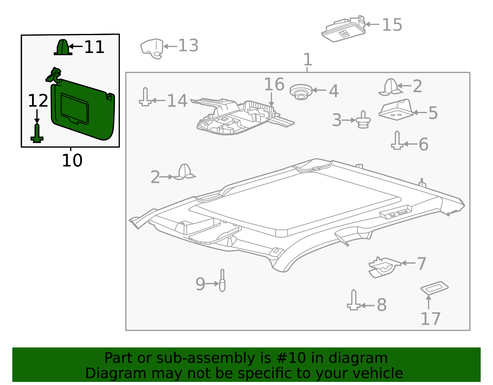 2020-2022 Ford Sun-Visor LC3Z-2504105-ND | Miracle Ford Parts