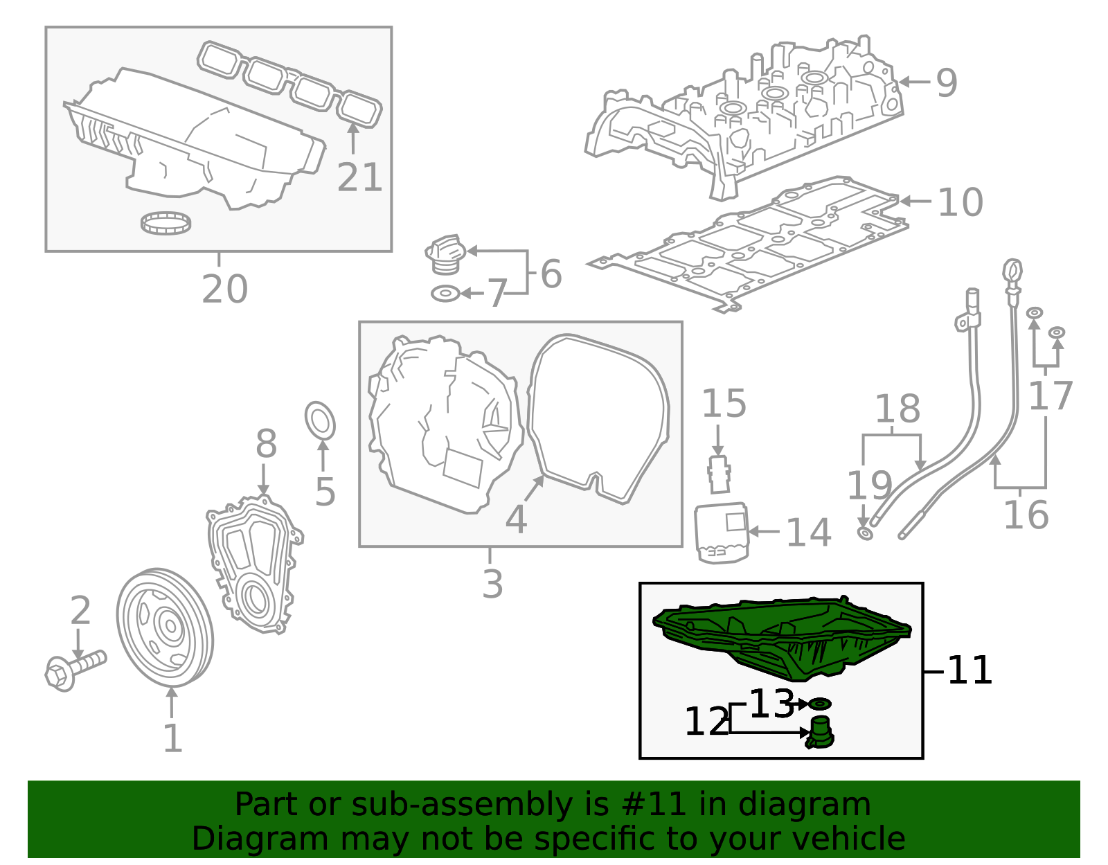 2021-2026 Buick Envision Lower Engine Oil Pan 55511566 GM ...