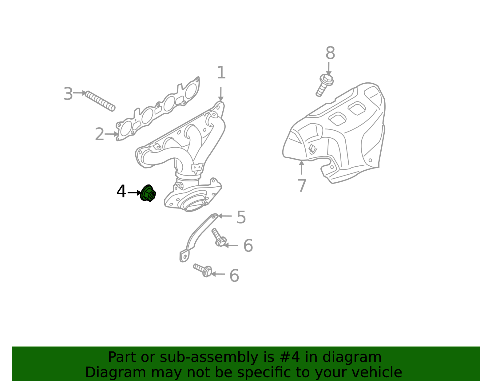 14094-JD00A - Exhaust Manifold Nut Official Nissan Parts Store