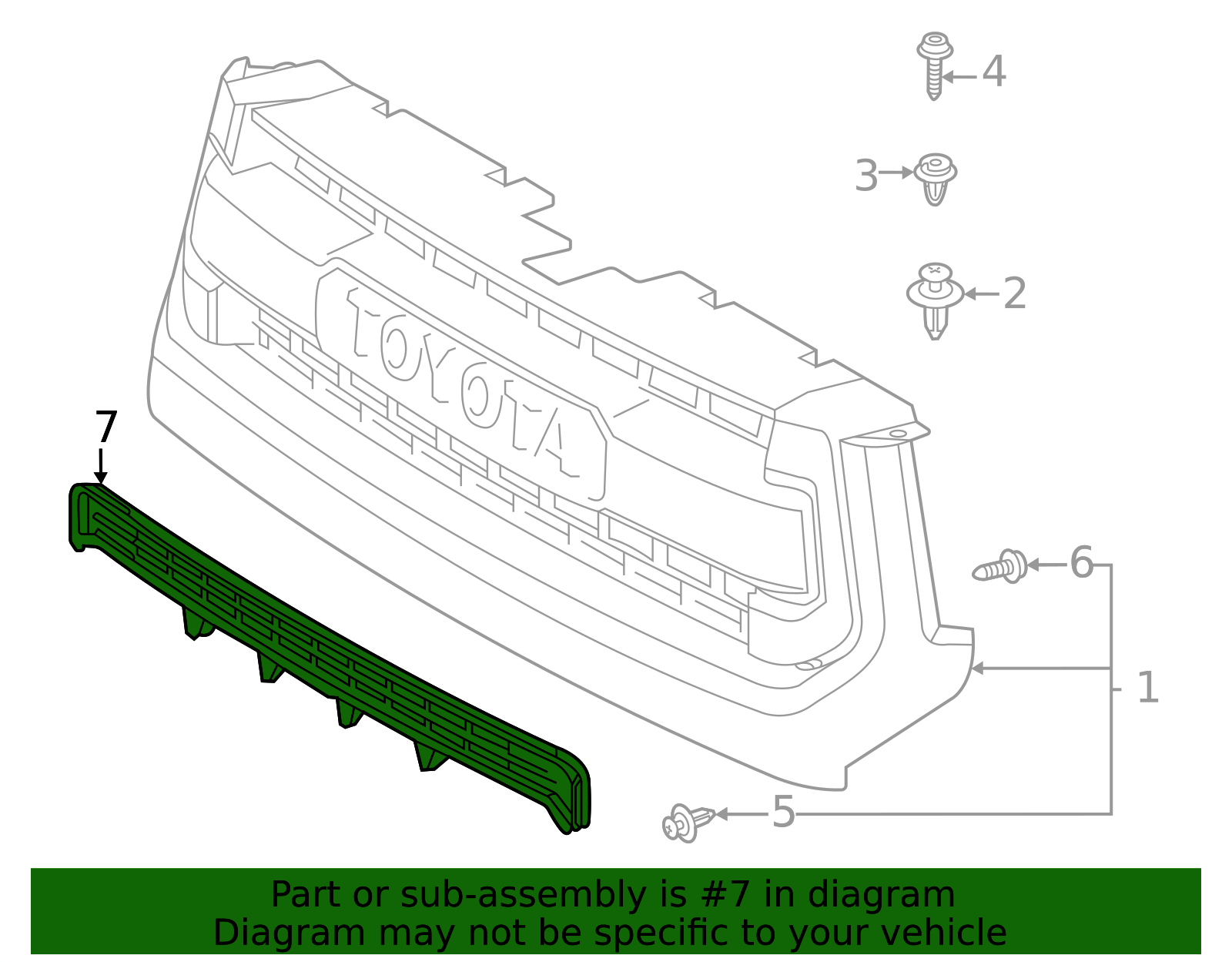 Grille (Lower) 53112-0C020 | Sparks Parts