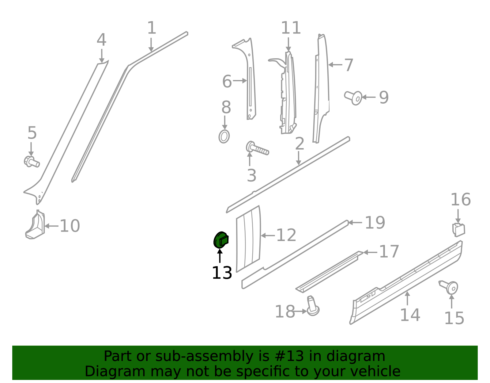Genuine Land-Rover Louver Retainer LR117109 | eBay