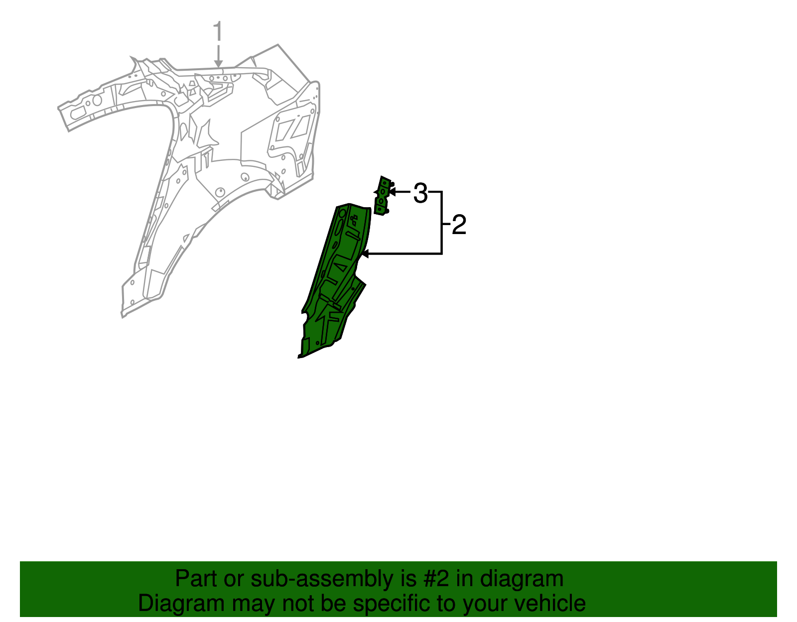 8A5Z-5428408-A - Lock Pillar Reinforced 2009-2019 Ford | Ford Parts Direct