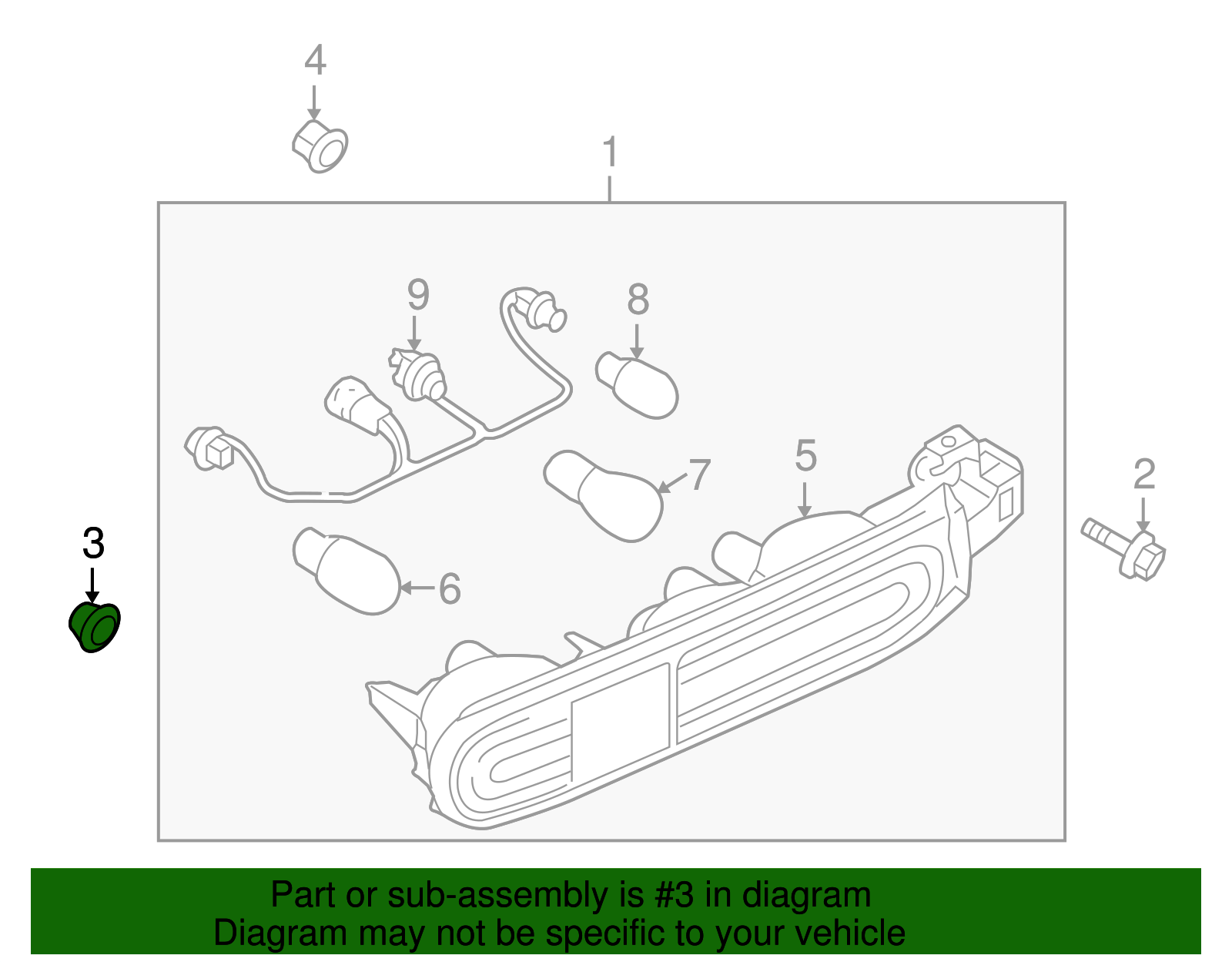 2009-2014 Nissan Cube Tail Lamp Assembly Clip 26398-1FA0A | Scott Evans ...