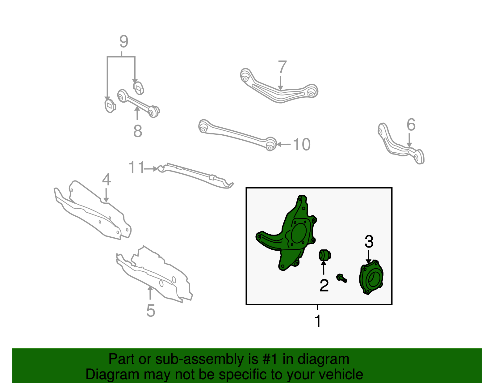 221-350-22-08 - Knuckle 2007-2014 Mercedes-Benz | Mercedes-Benz Premier ...