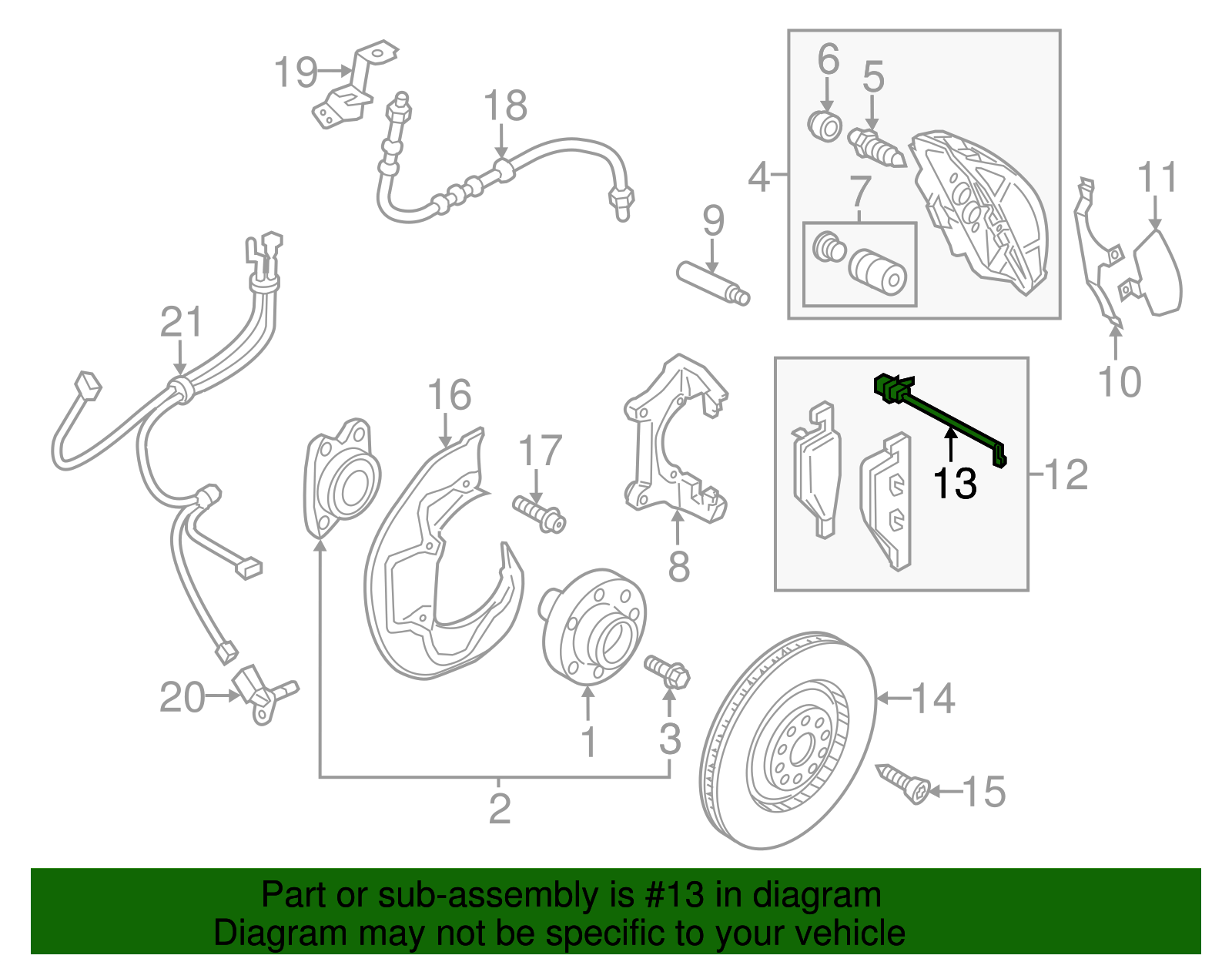 4H0-615-121-J - Wear Indicator 2011-2018 Audi | Audi OEM Parts Guy