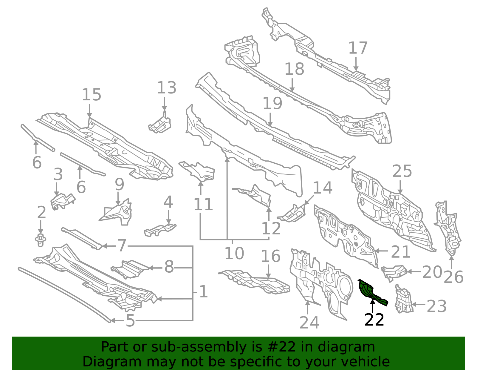 OEM 2023-2025 Toyota Center Reinforced Part # 55133-47020 | Modern ...