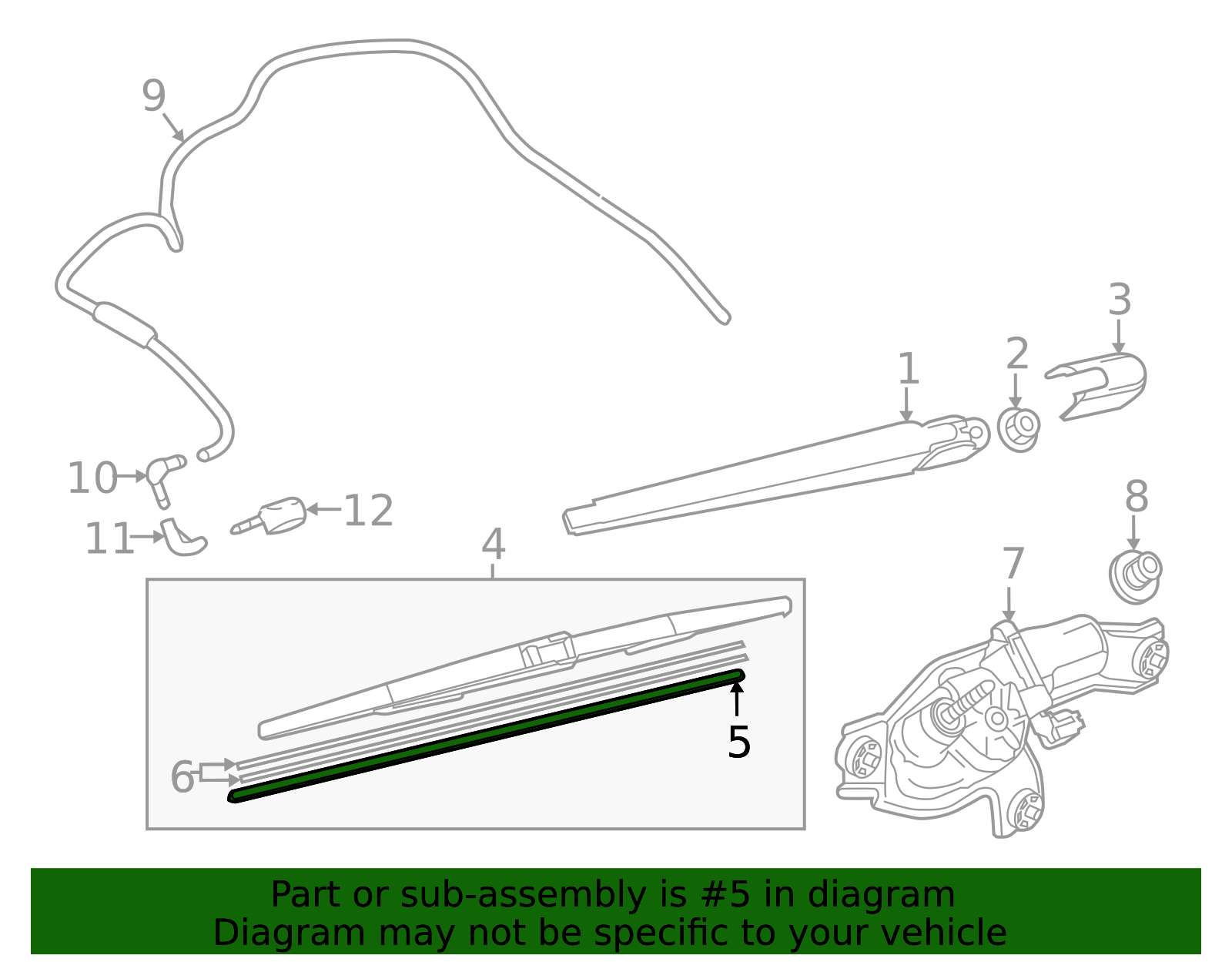 G22E-67-333 - Wiper Blade Refill 2007-2025 Mazda | Mazda Parts.US