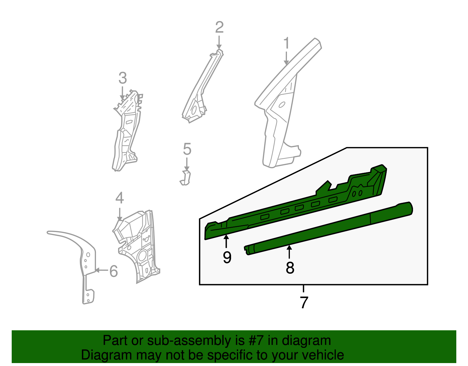 2006-2010 Volkswagen Beetle Rocker Panel Assembly 1Y0-809-377-D | VW ...