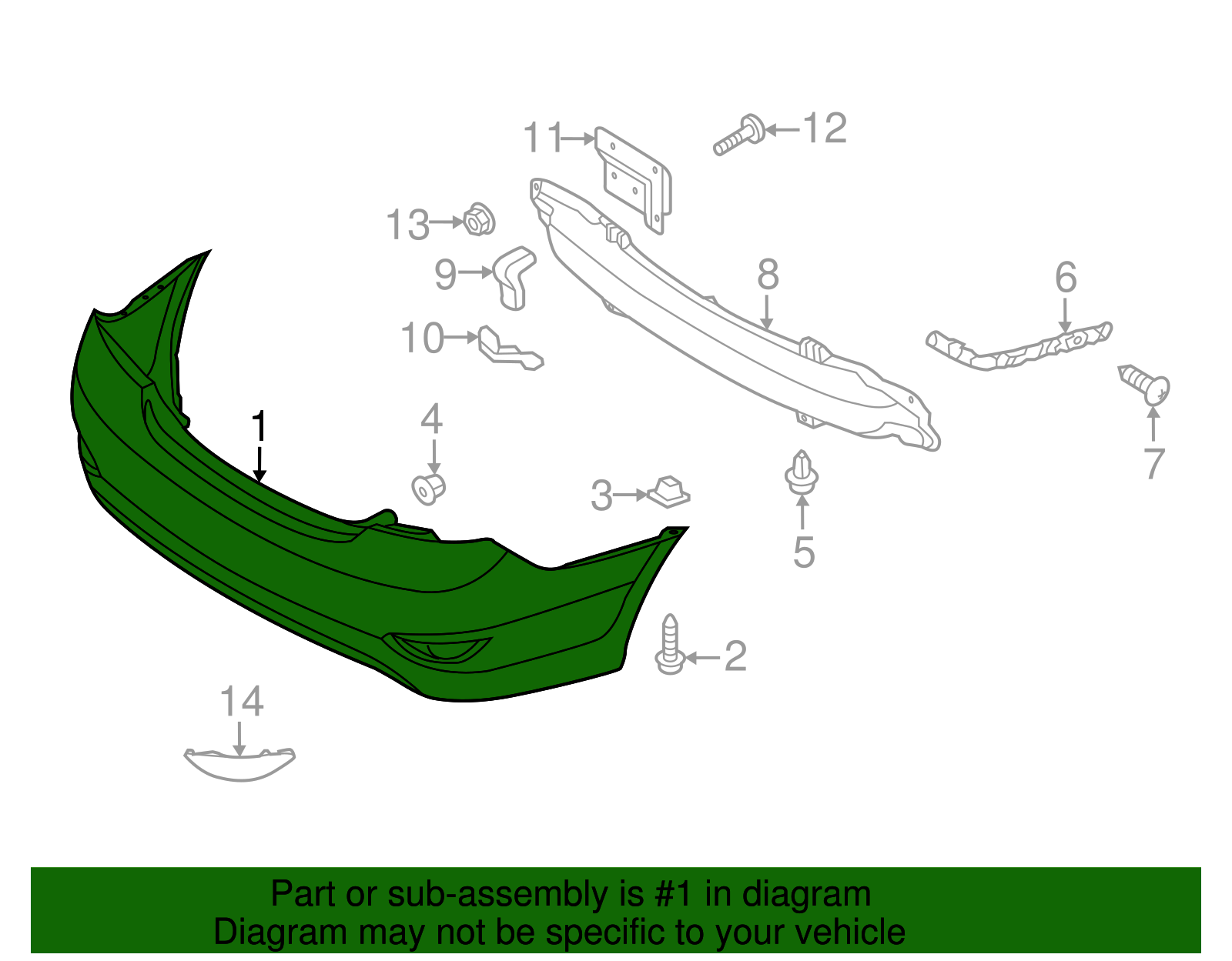 2012-2017 Hyundai Accent Bumper Cover 86611-1R000 | QuirkParts