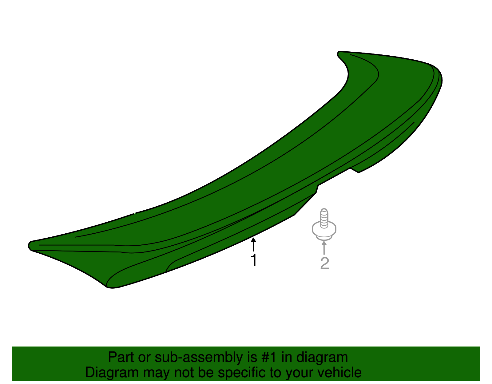 96030-9KC1B - Spoiler Assembly - 2015-2019 Nissan Versa | Nissan OEM ...