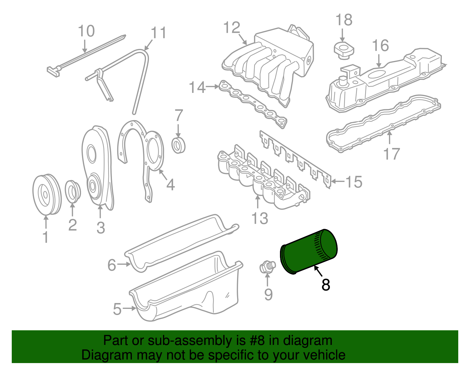 1984-2003 Ford Filter Assembly - Oil FL-1-A | TascaParts.com