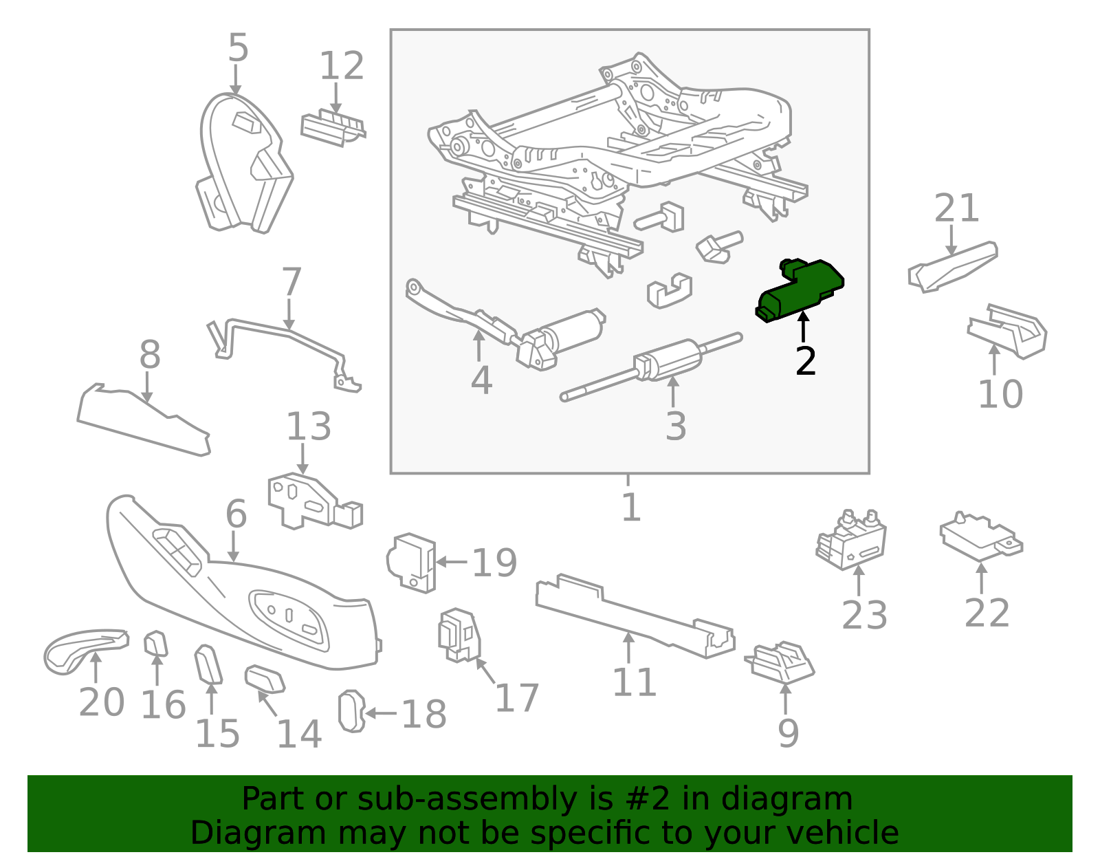 2010-2020 GM Front Seat Tilt Adjuster Actuator 13578637 | TascaParts.com