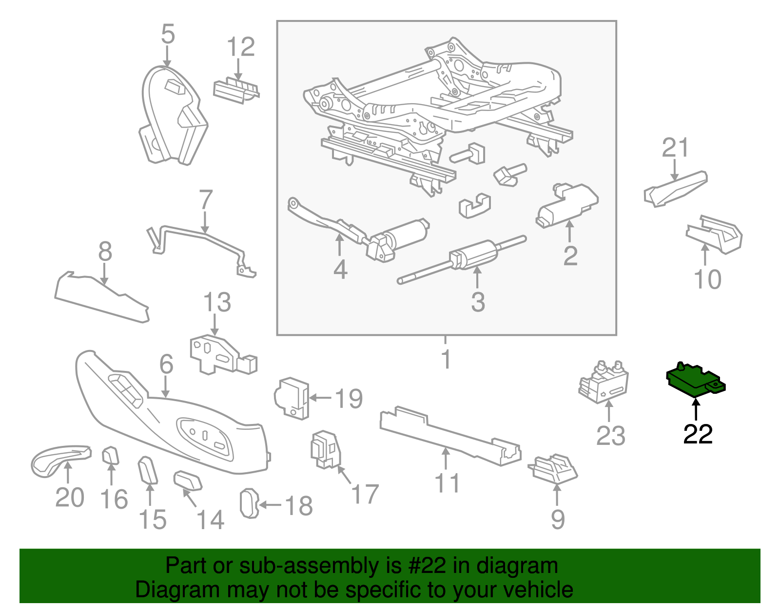 2016-2020 Chevrolet Impala Airbag Front Passenger Presence Module ...