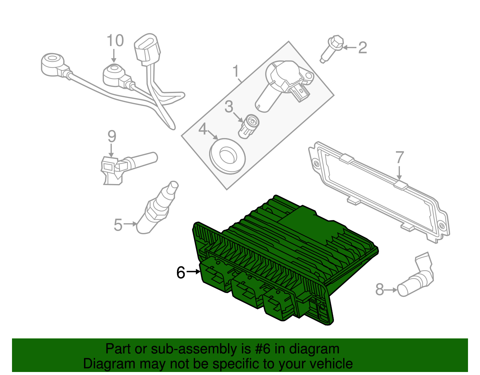 Genuine OEM Ford Part - Eec Module BR3Z-12A650-KANP | Genuine OEM Ford ...