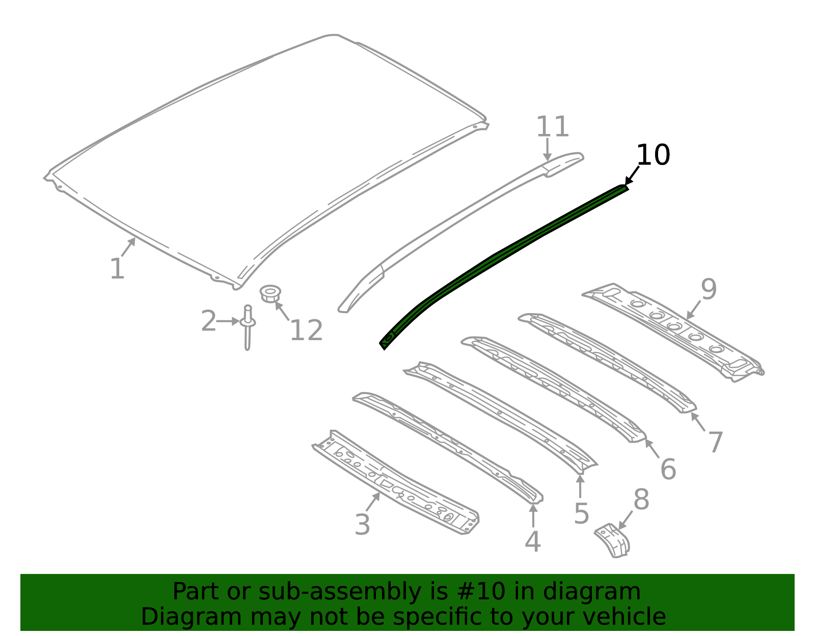 73853-DF30A - Roof Molding 2017-2023 Nissan | Official Nissan Parts Store