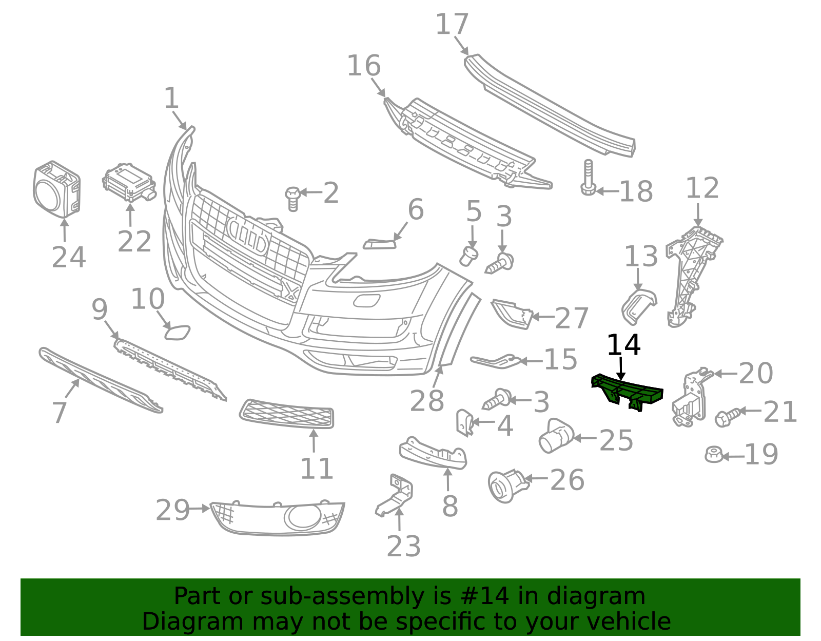 4L0-807-334-A - Side Support 2007-2015 Audi Q7 | Audi OEM Parts Guy