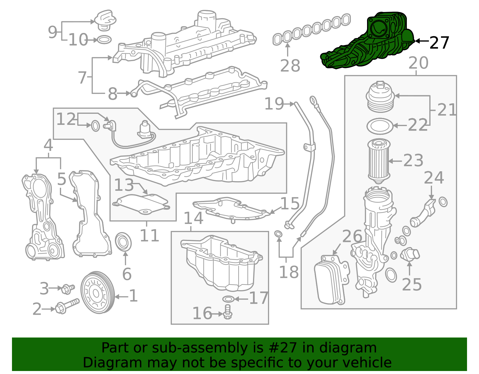 OEM GM Intake Manifold Assembly For 2016-2022 GM - Part No. 12640048 ...