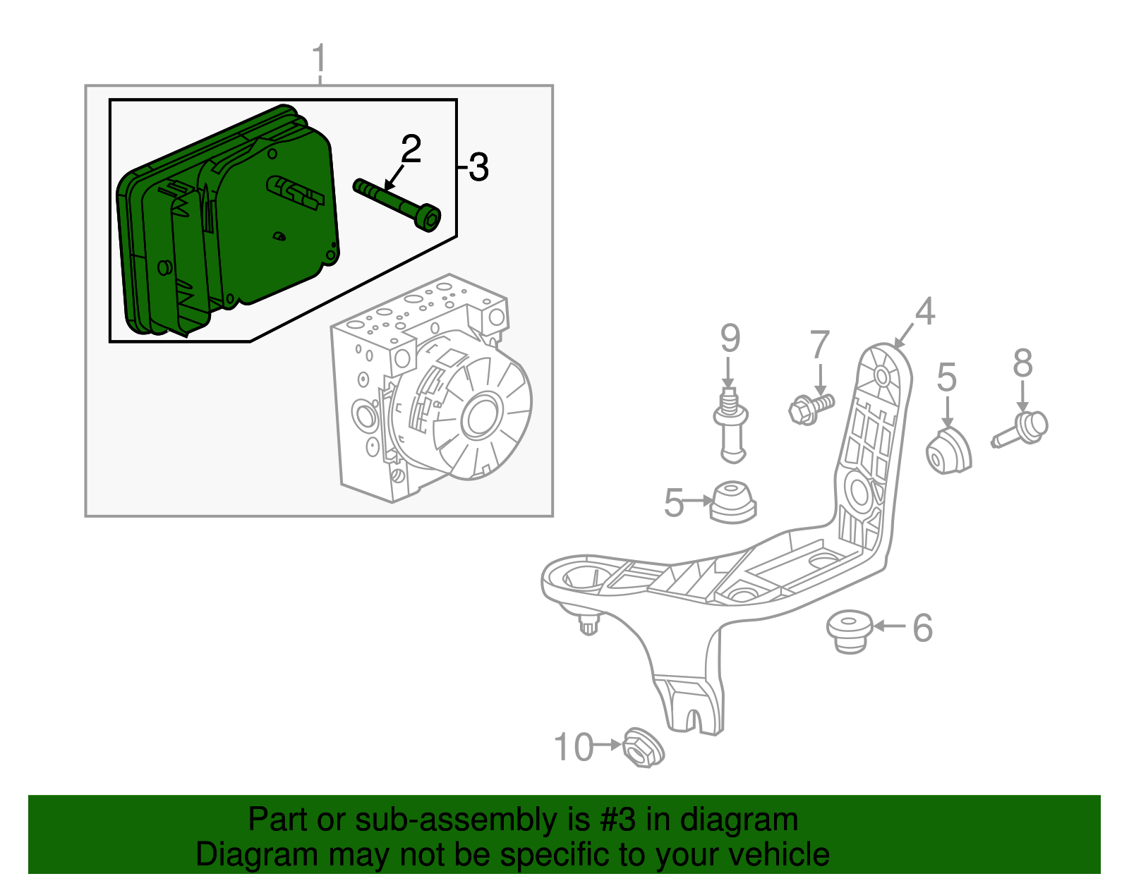 2018-2019 GM Electronic Brake Control Module with Bolts 84342065 ...