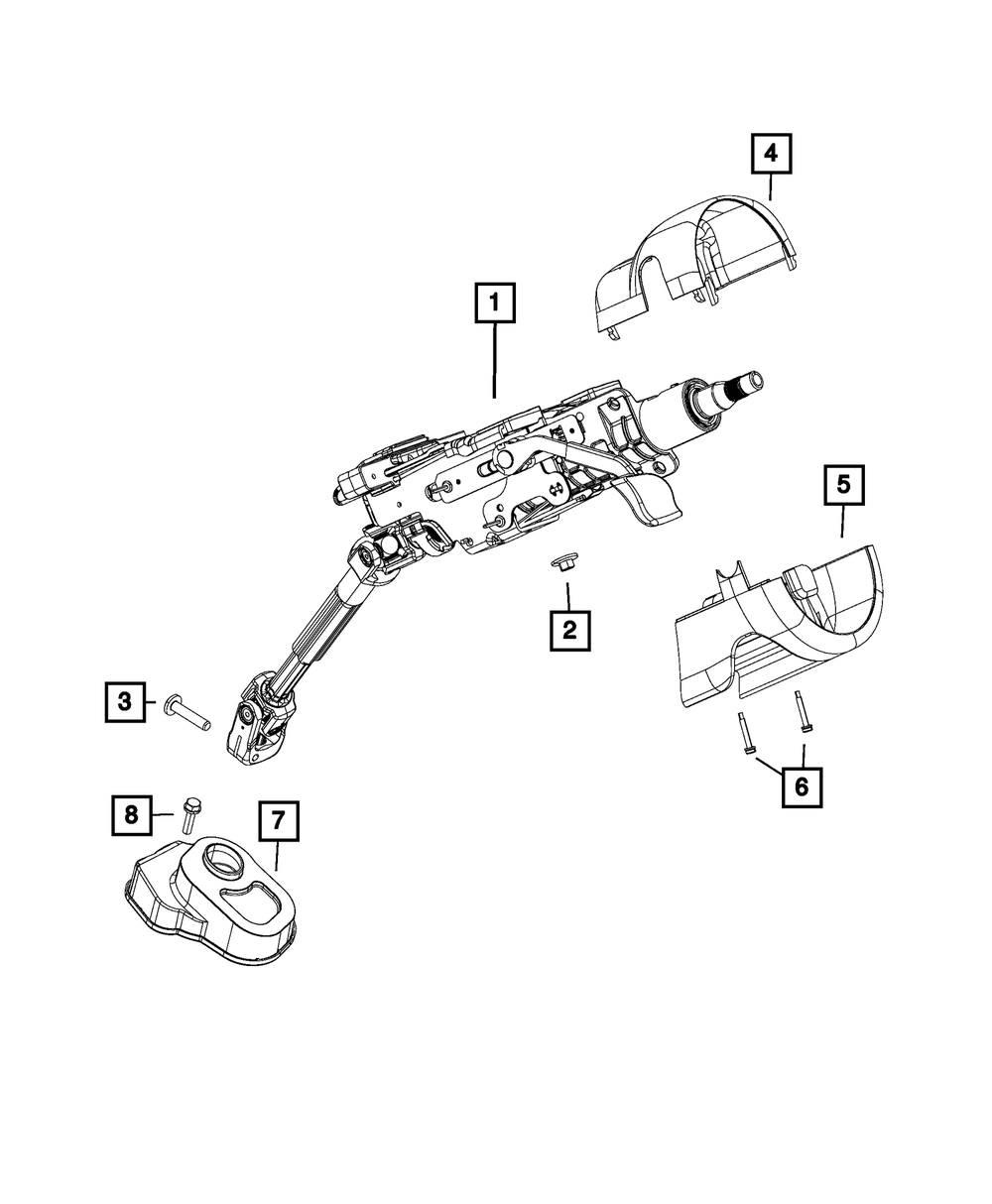 OEM Mopar Steering Column For 2019-2023 Jeep Cherokee - Part No ...