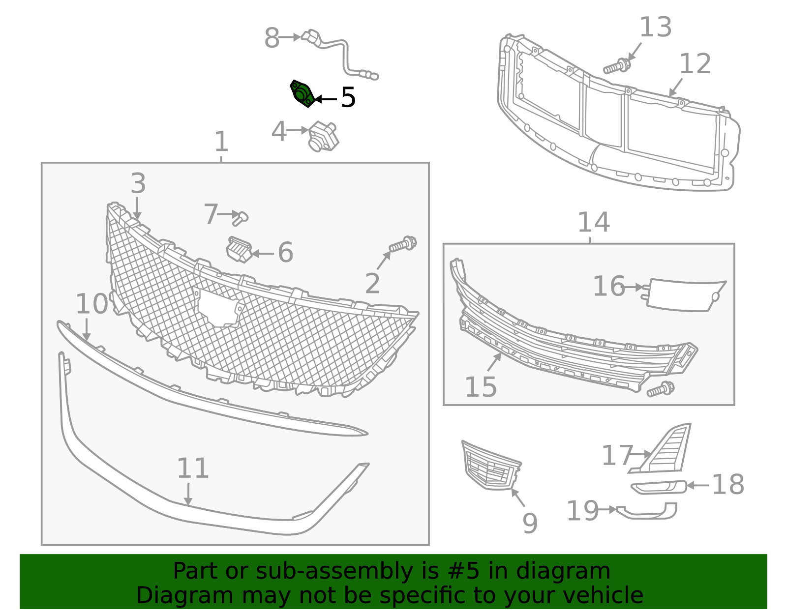 2020-2025 GM Front Camera Mount Bracket 42664825 | Courtesy Parts