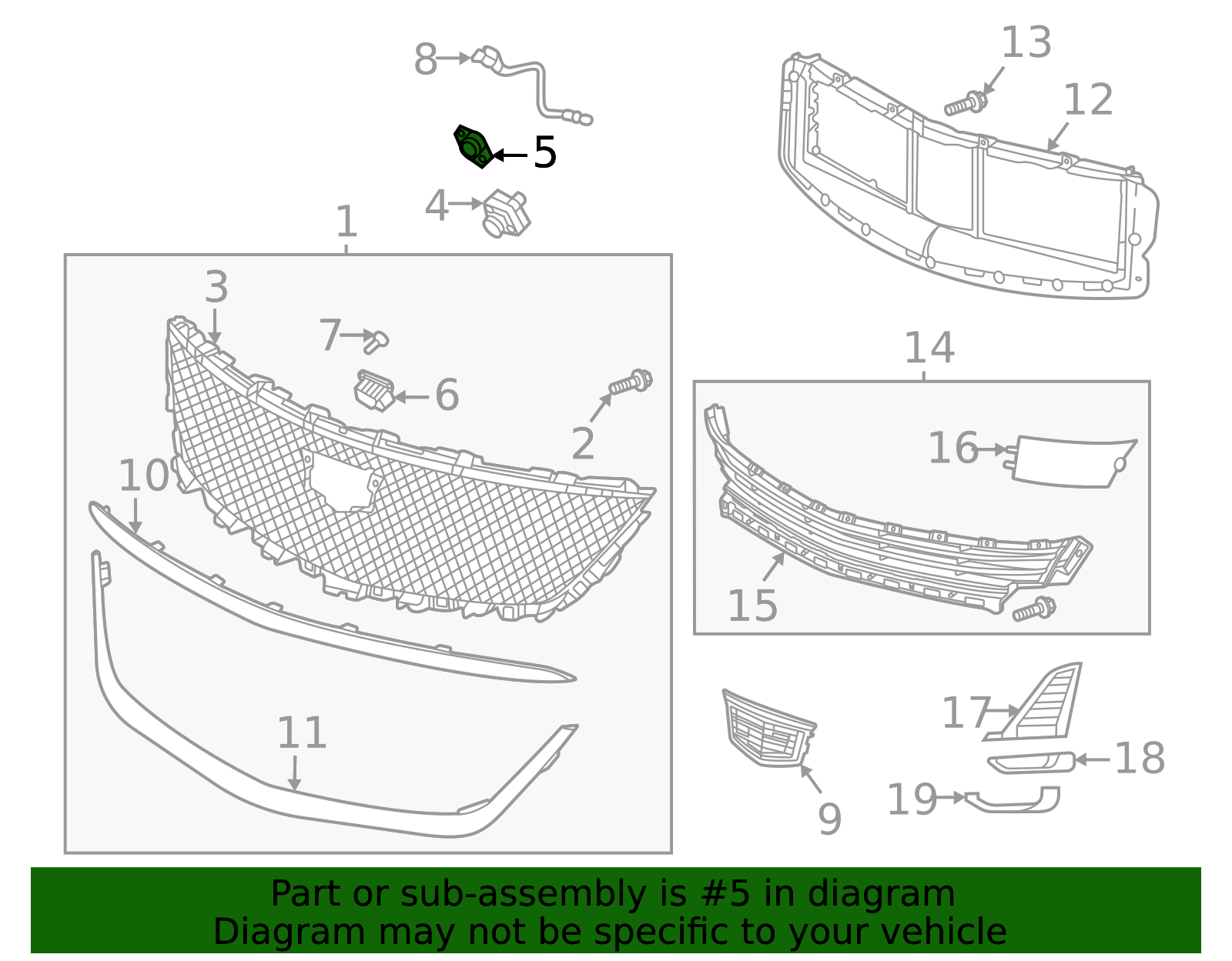 2020-2025 GM Front Camera Mount Bracket 42664825 | TascaParts.com