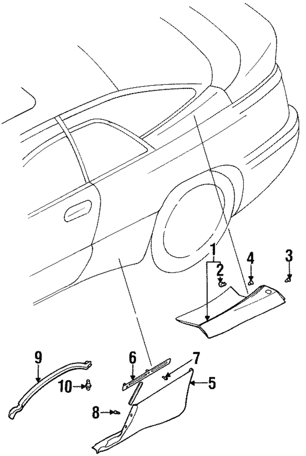 1992-1997 Subaru SVX Lower Cladding Pin 91017PA250 | Subaru Parts Guys