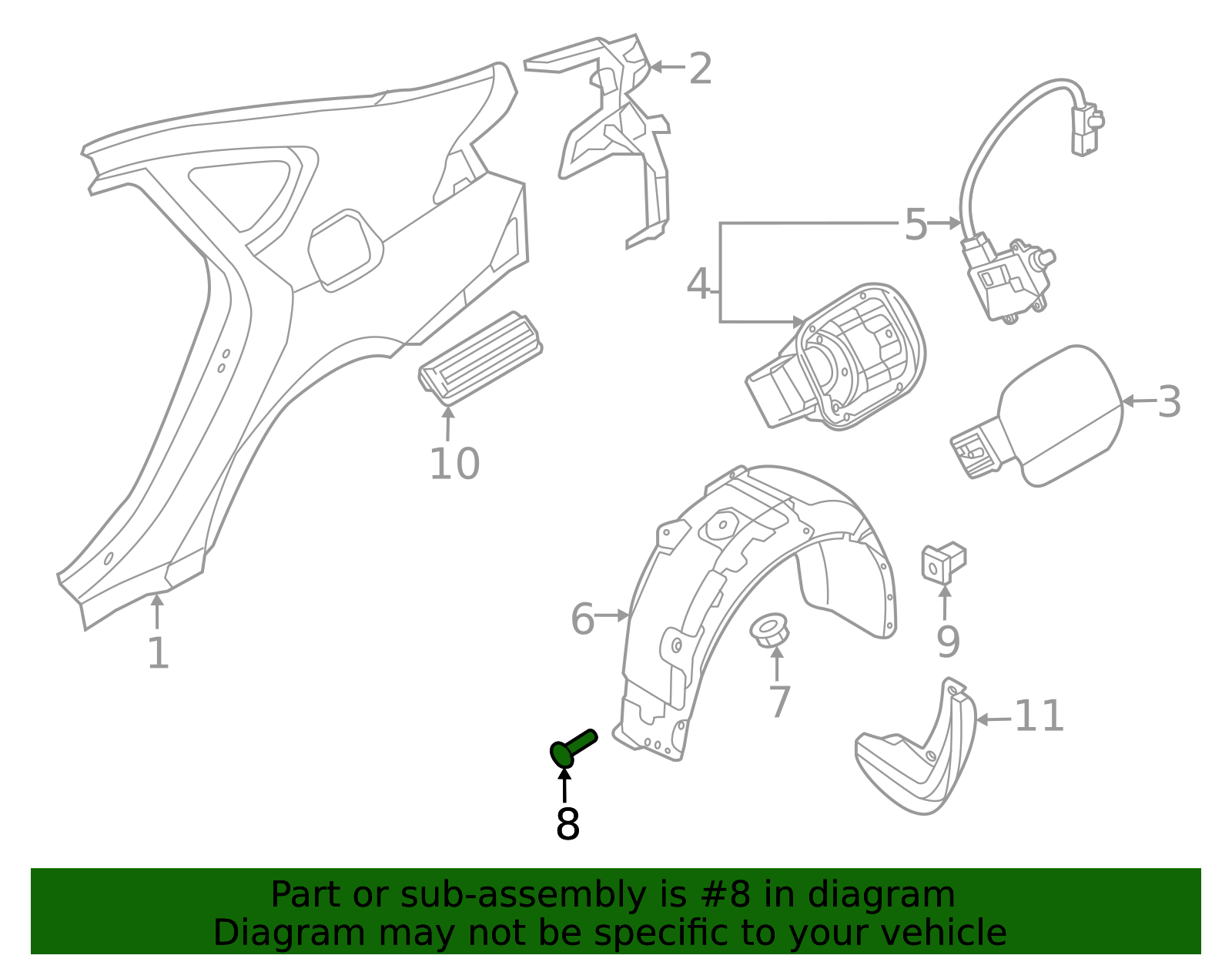 2005-2025 Hyundai Wheelhouse Liner Screw 12493-05207-B | OEM Parts Online