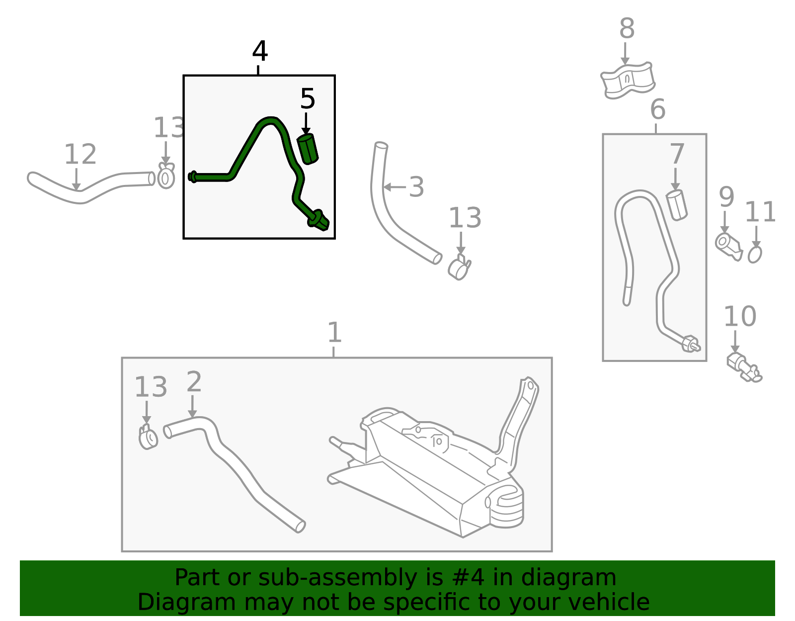 2008-2013 Toyota Highlander Automatic Transmission Oil Cooler Tube ...