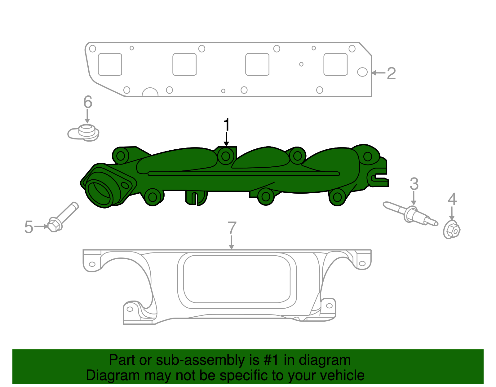 2021-2024 Mopar Manifold Kit - Exhaust (Left Side) 68591586AA | Mopar ...