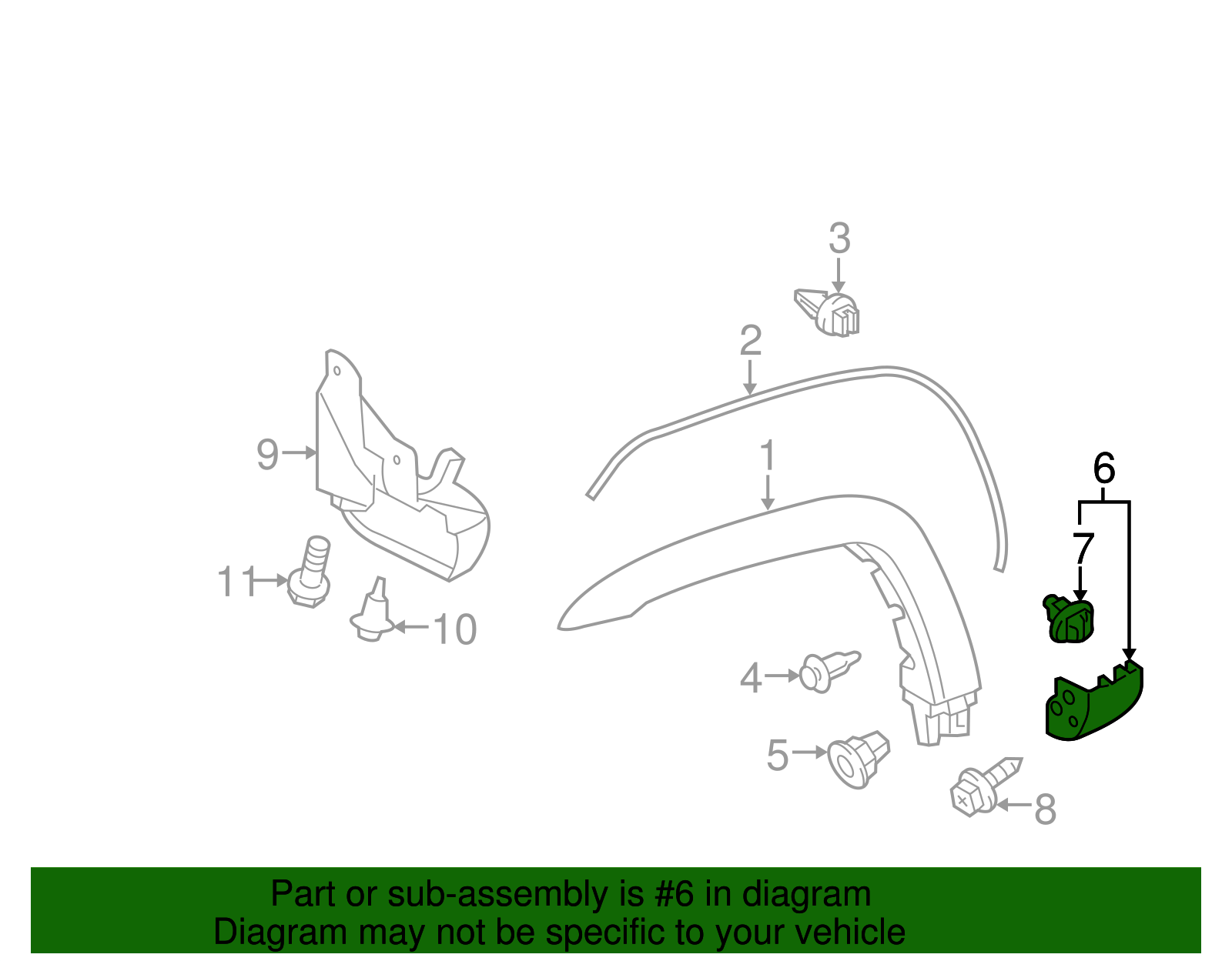 75858-35010 - Fender Molding (Left) - 2014-2024 Toyota 4Runner | OEM ...