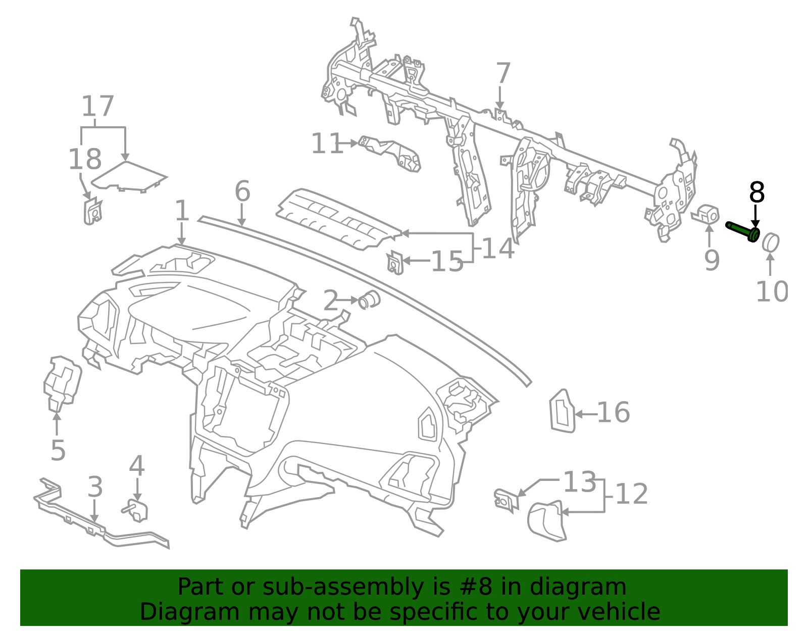 2013-2025 Subaru Reinforced Beam Mount Bolt 901700172 | Subaru Parts Store