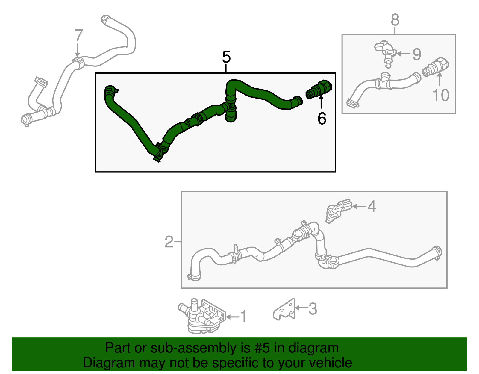 2013-2018 Ford Focus HVAC Heater Hose CV6Z-18472-AS | Ford OEM Parts Outlet