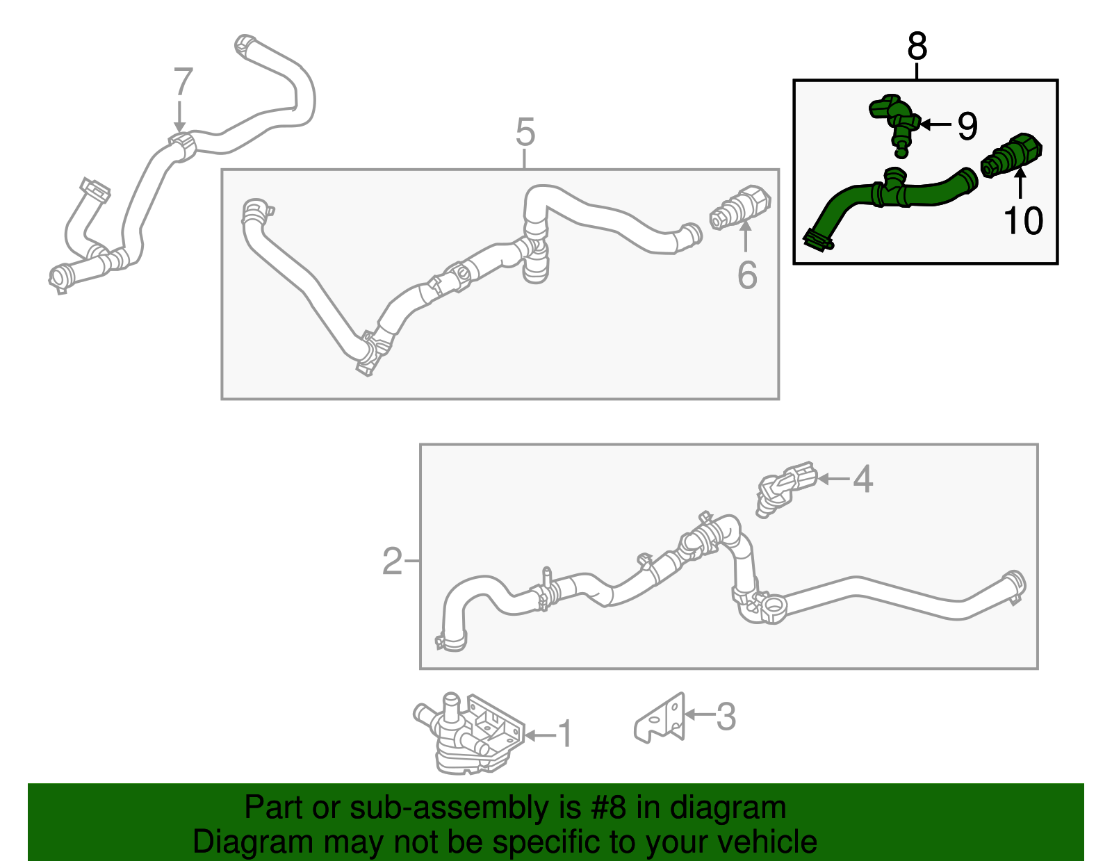 2012-2014 Ford Focus Inlet Hose CV6Z-18472-C | Awesome Parts Ford