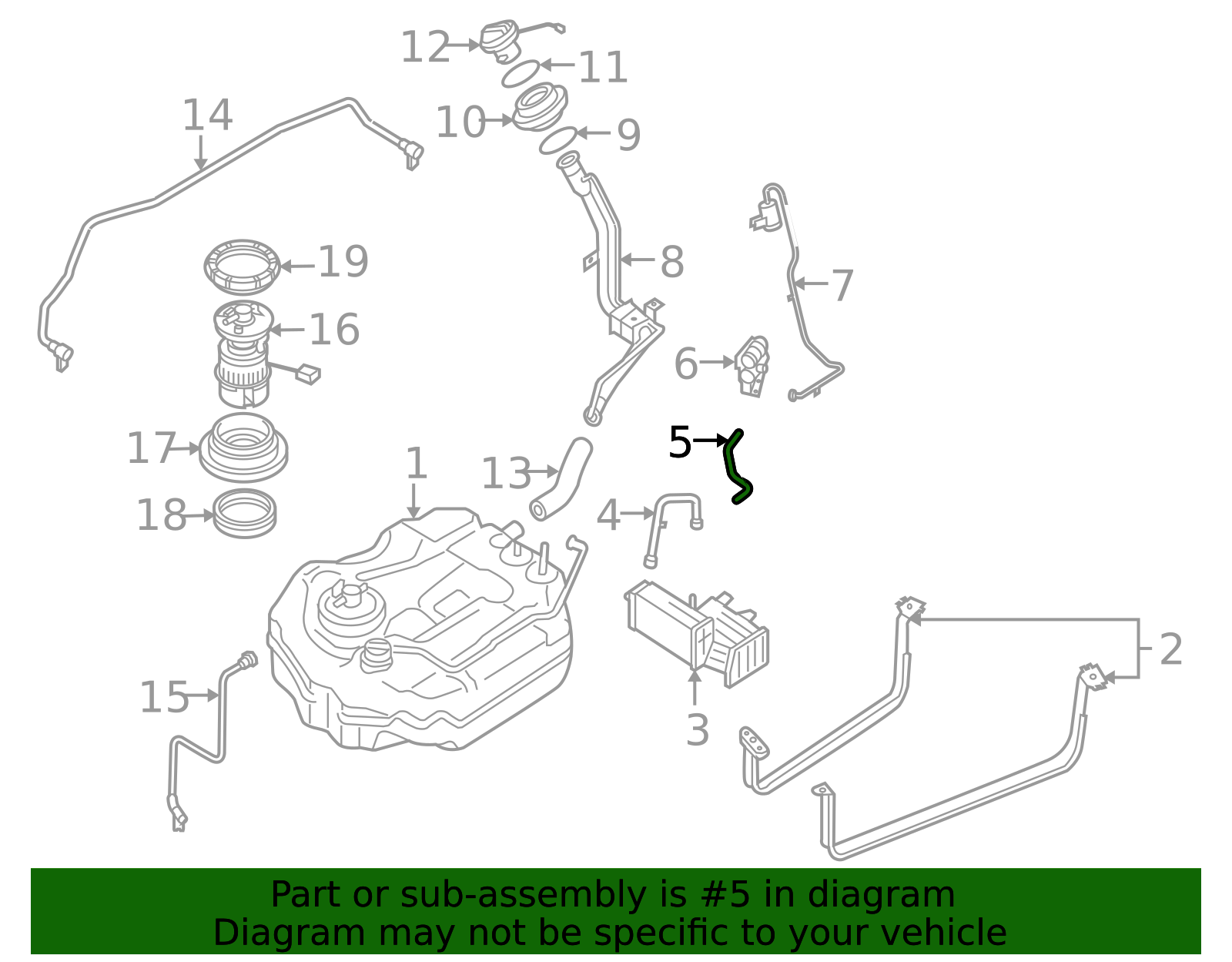 BN8B-42-561B - High-Quality Vapor Hose for AutoNation Parts