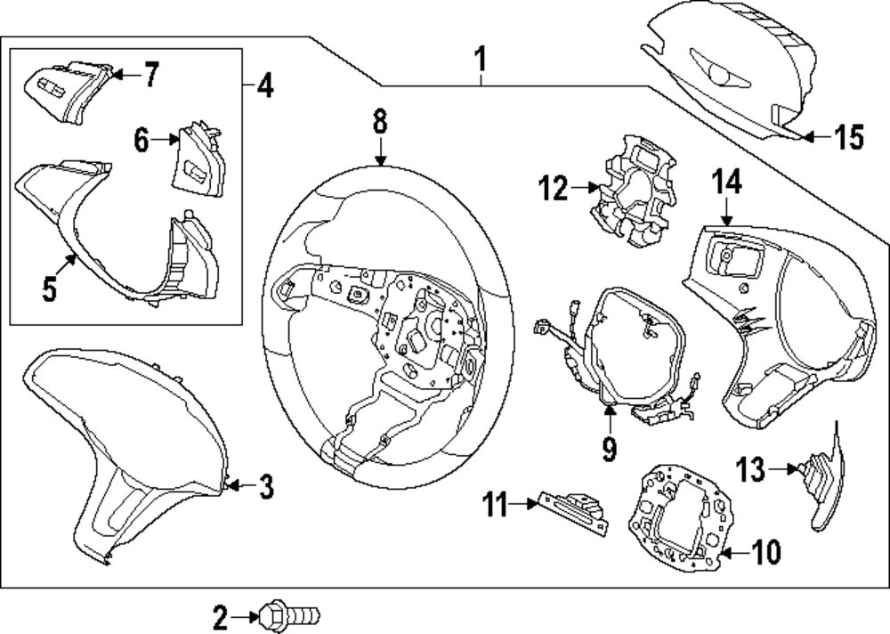 2022 Genesis G80 Strg Wheel Assembly 56100-T1AB0-RE1 | QuirkParts