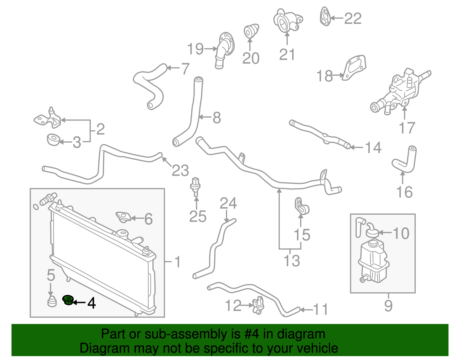 K802-15-202 - 1992-2014 Mazda - Radiator Lower Insulator | Mazda Part ...