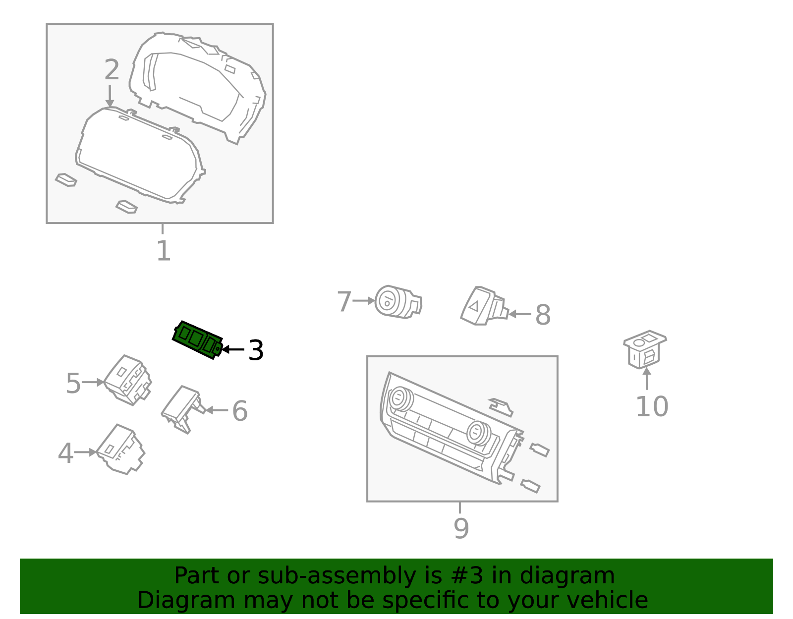 35155-TXM-A01 - Instrument Light Rheostat 2019-2022 Honda Insight ...