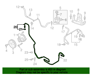 2011-2014 Volkswagen Pressure Hose 5C0-422-893-BJ | OEM Parts Online