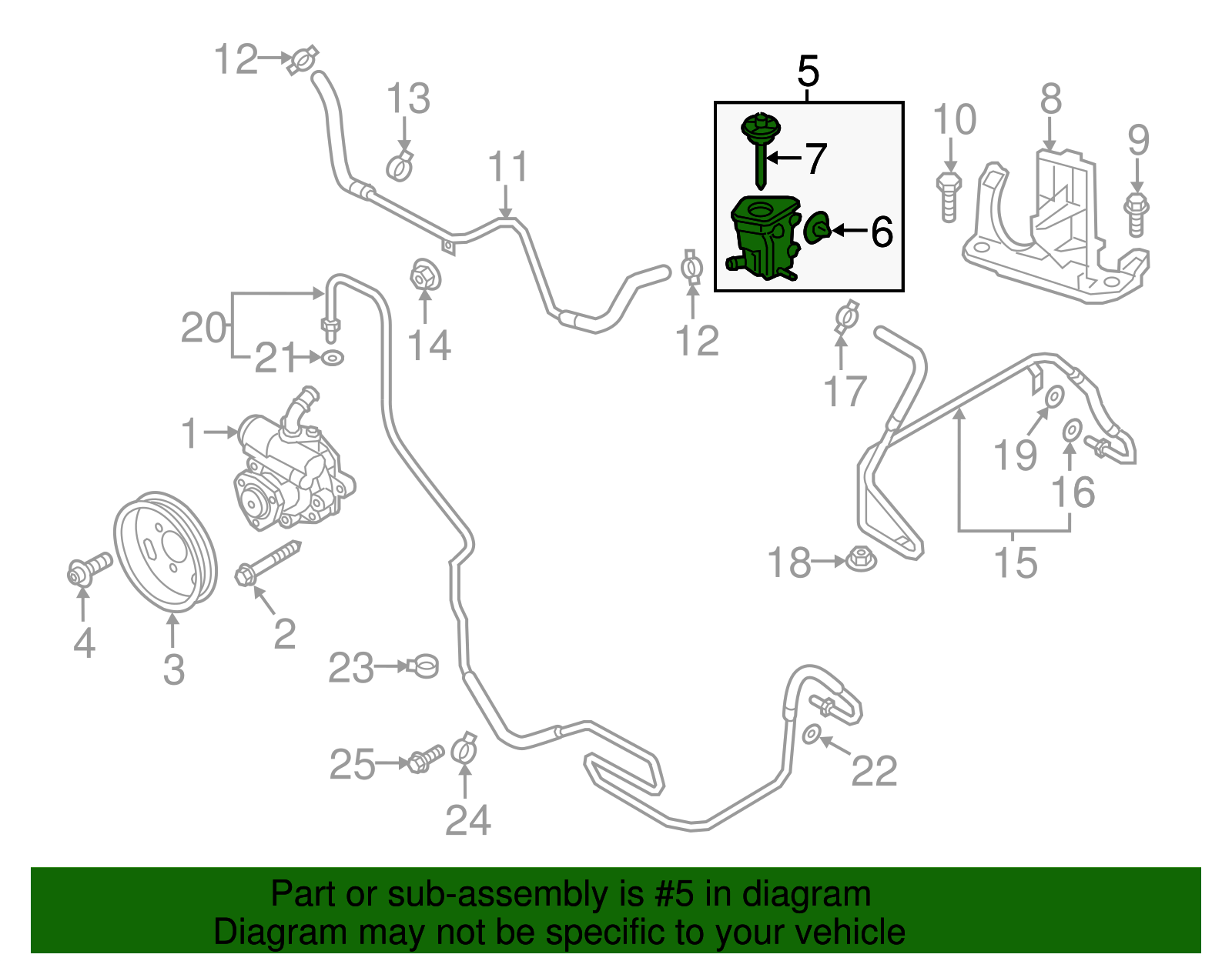 5C0-422-371 - Power Steering Pump Reservoir 2006-2015 Volkswagen ...