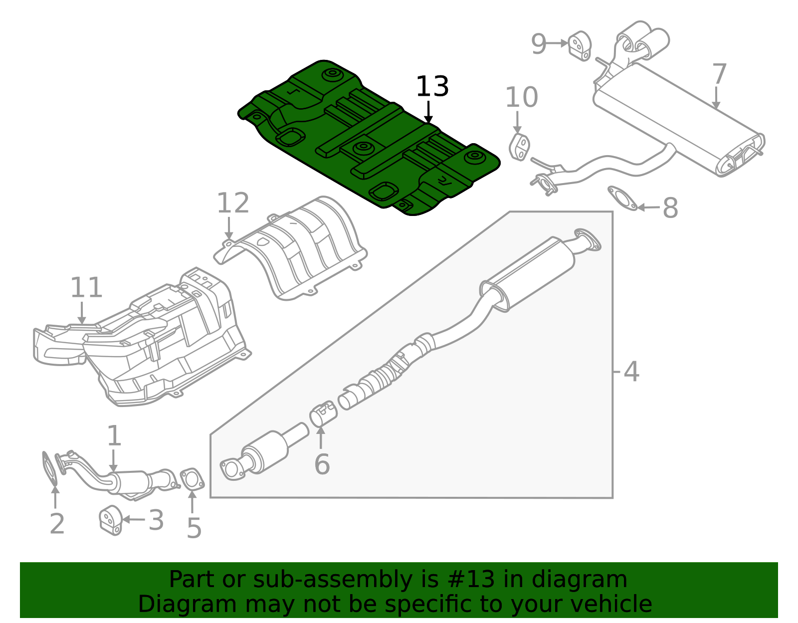 Hyundai - 28795-BE100 - Heat Shield - 2024-2025 Hyundai Kona | OEM ...