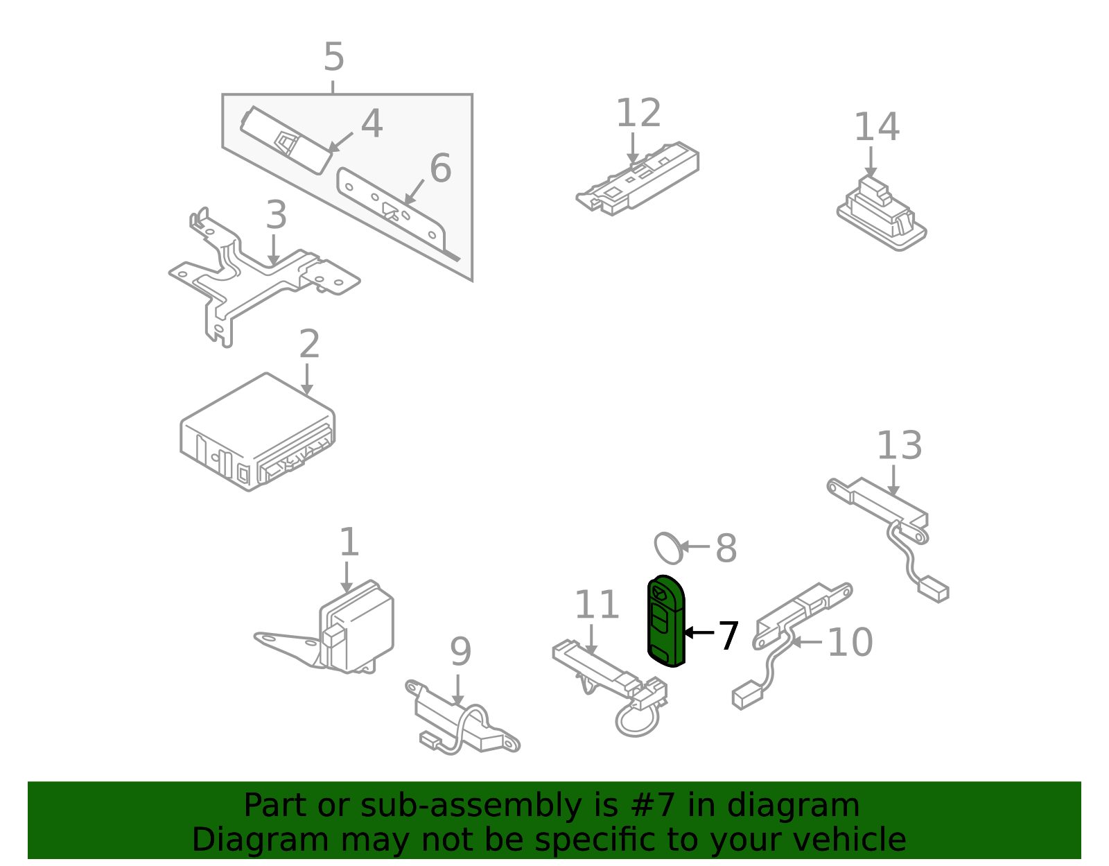 2010-2015 Mazda CX-9 | Transmitter | TEY1-67-5RY | OEM Vehicle Parts