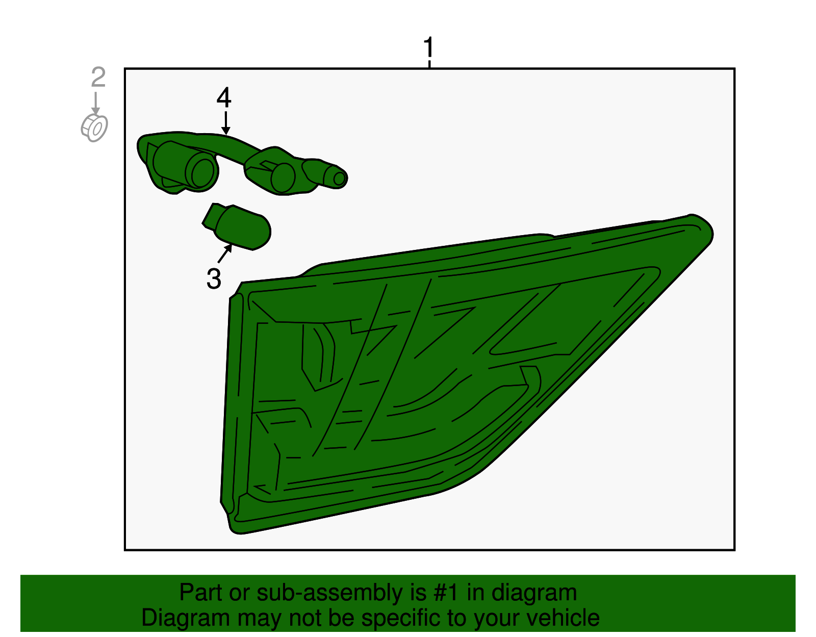 2018-2021 Chevrolet Traverse Backup Lamp 85164976 | Courtesy Parts