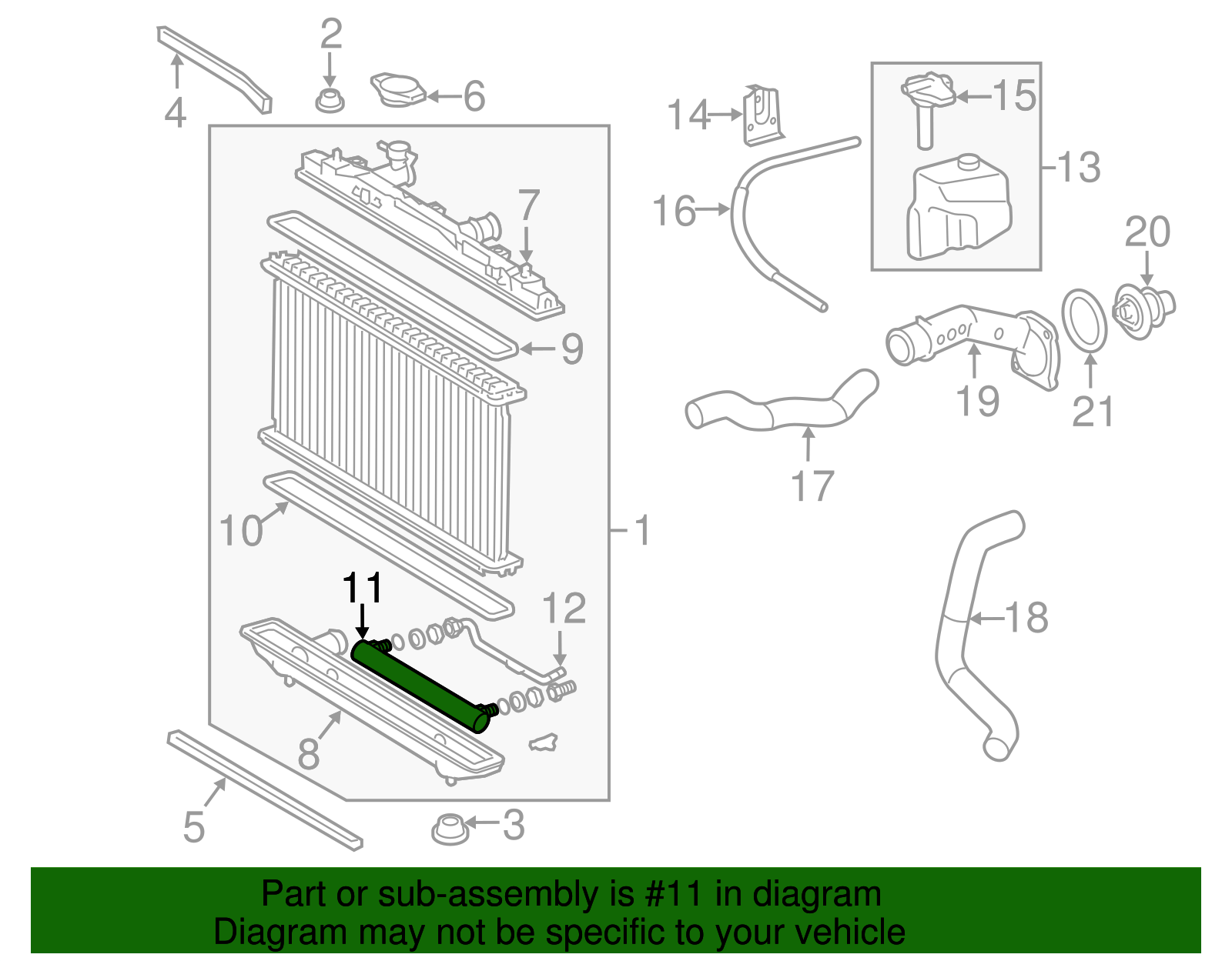 2004-2011 Toyota 2004-2011 Toyota - Trans Cooler 16491-0A020 | Sparks Parts