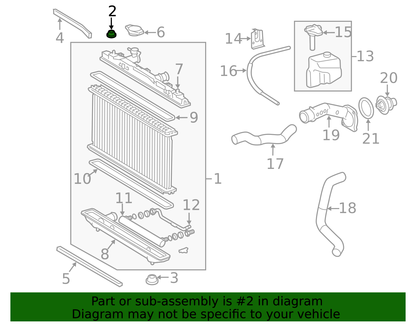 2006-2013 Toyota Radiator Assembly Upper Insulator 16523-20020 | MotorMotor