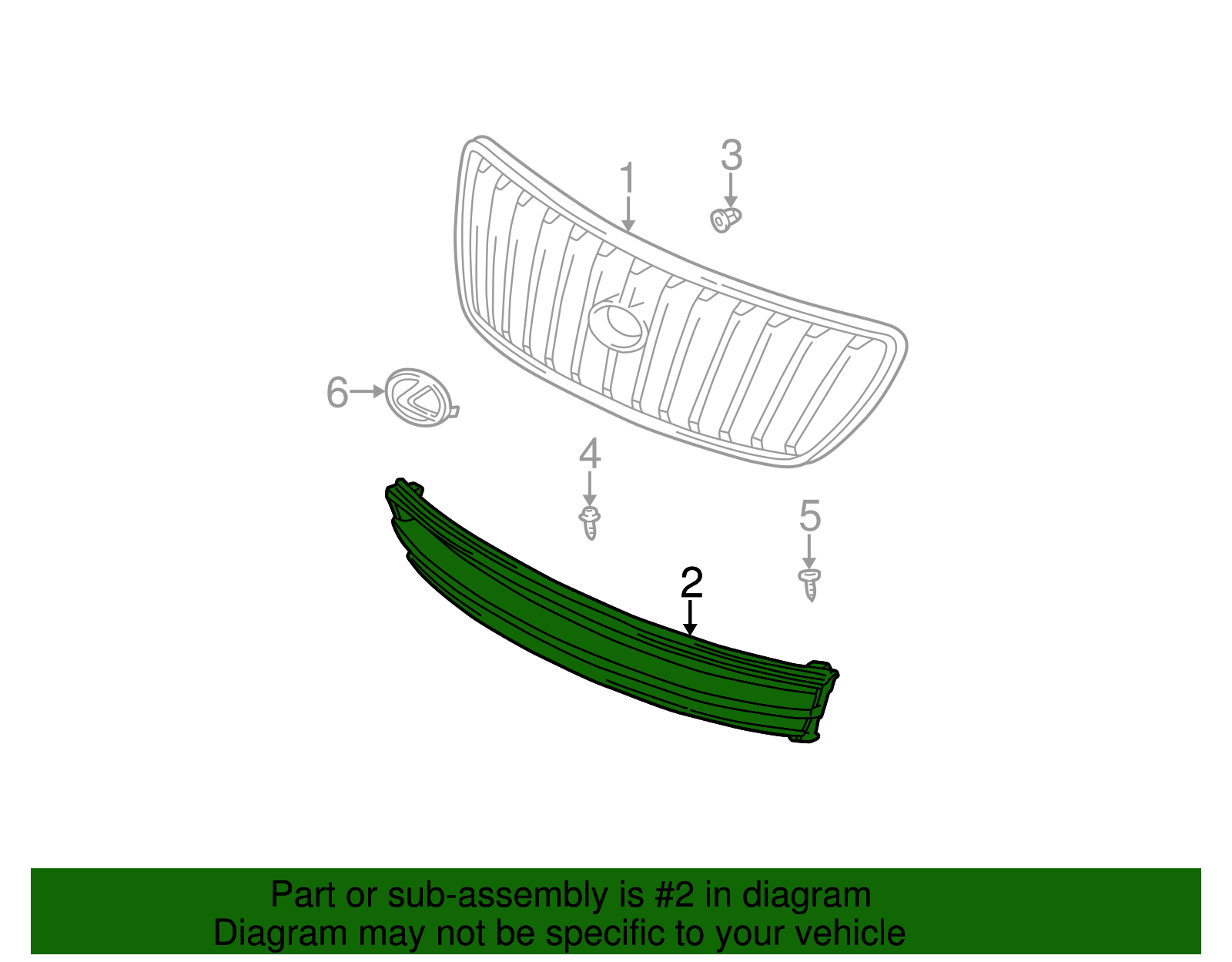 1999-2003 Lexus RX300 Lower Grille 53112-48010-C0 | Lexus Direct parts