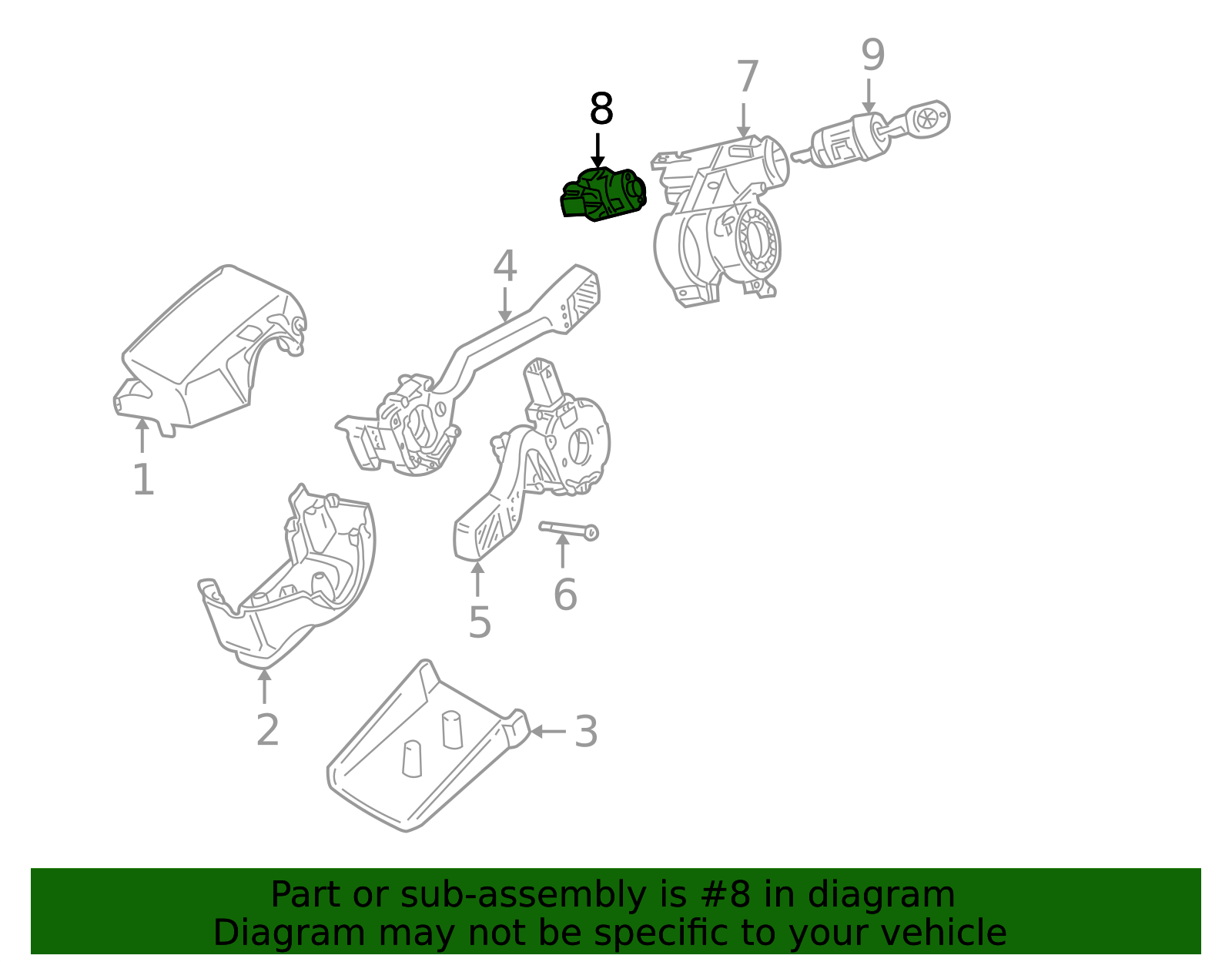 1990-2003 Volkswagen Ignition Switch 6N0-905-865 | VW Direct Auto Parts