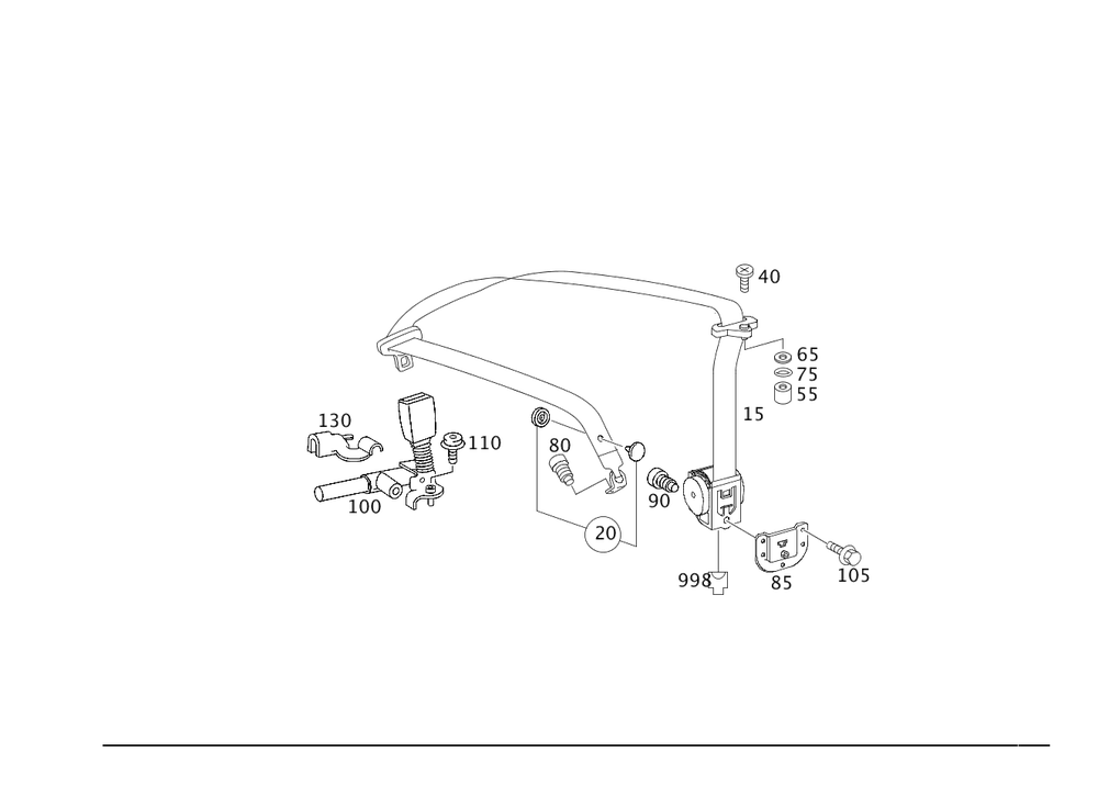 1998-2009 Mercedes-Benz Closure 209-860-03-69 | MB OEM Parts